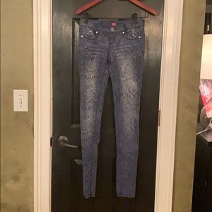 Almost Famous | Jeans | Almost Famous Blue Snake Skin Skinny Jeans ...